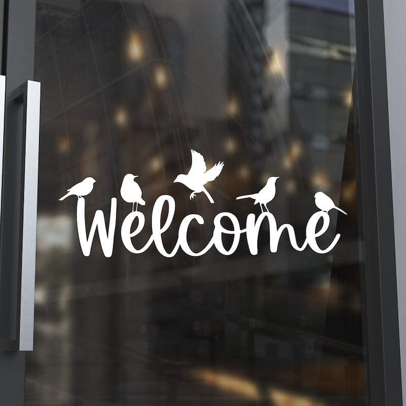 Welcome Door Decal - Etsy