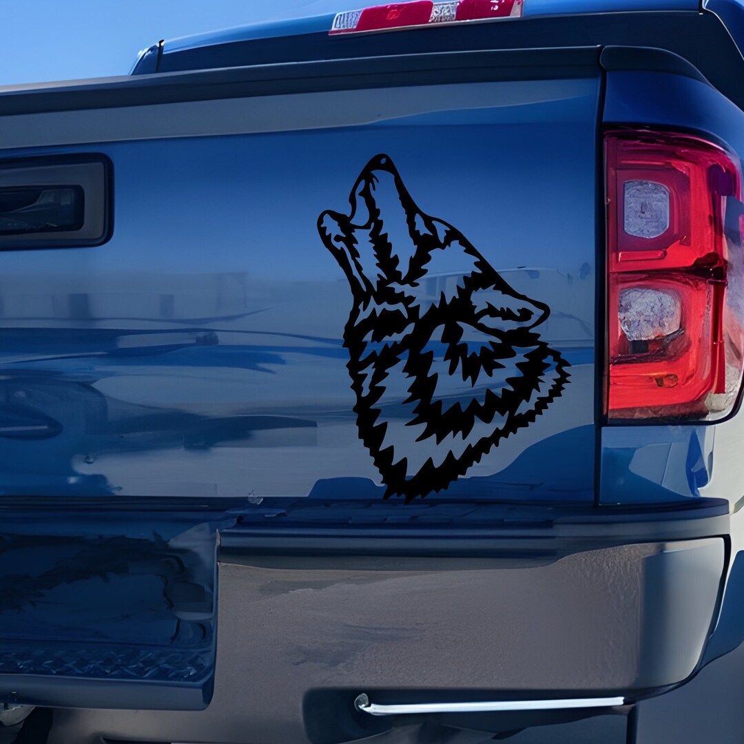 Howling Wolf Head Vinyl Decal Sticker - Etsy