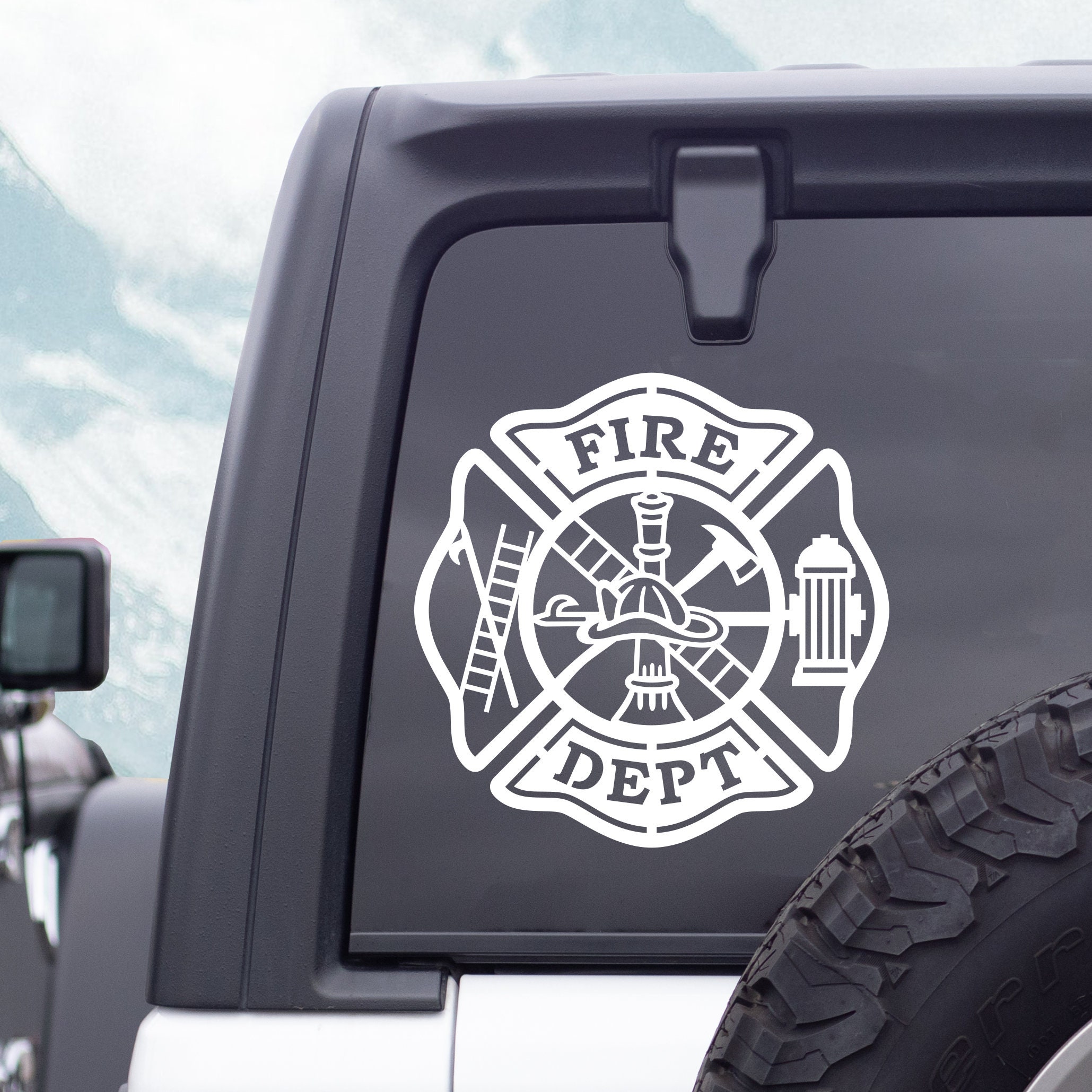 Fire Department Decal Firefighter Decal Sticker Maltese - Etsy