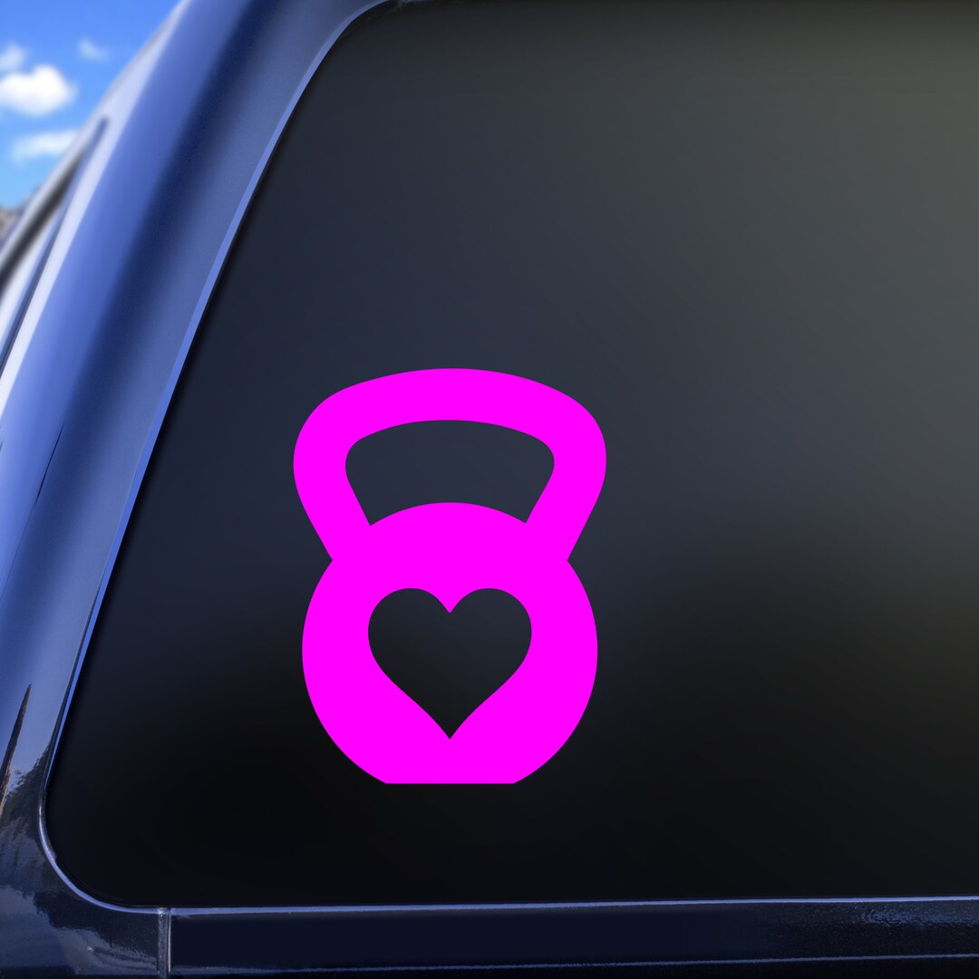 Kettlebell Vinyl Decal Sticker | Love Weight Training Decal - Etsy