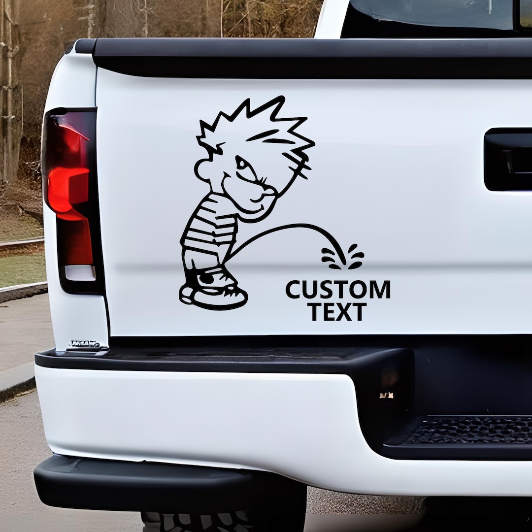 Calvin Peeing Decal, Custom Calvin Pee Decal, Piss on Decal - Etsy