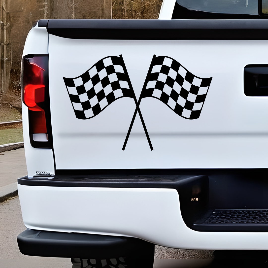 Checkered Racing Flags Vinyl Decal Sticker - Etsy
