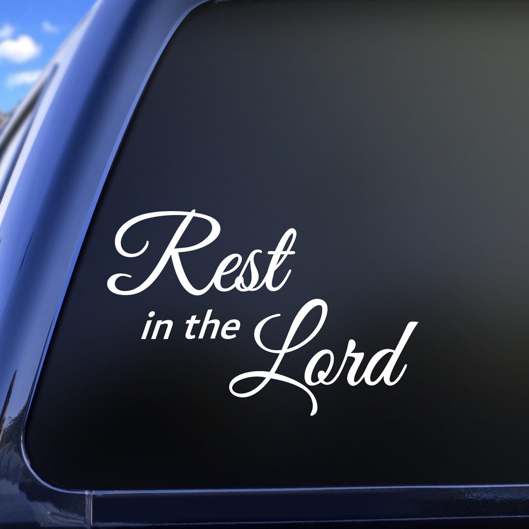 Rest in the Lord Decal, Religious Christian Decal, Car Window Decal - Etsy