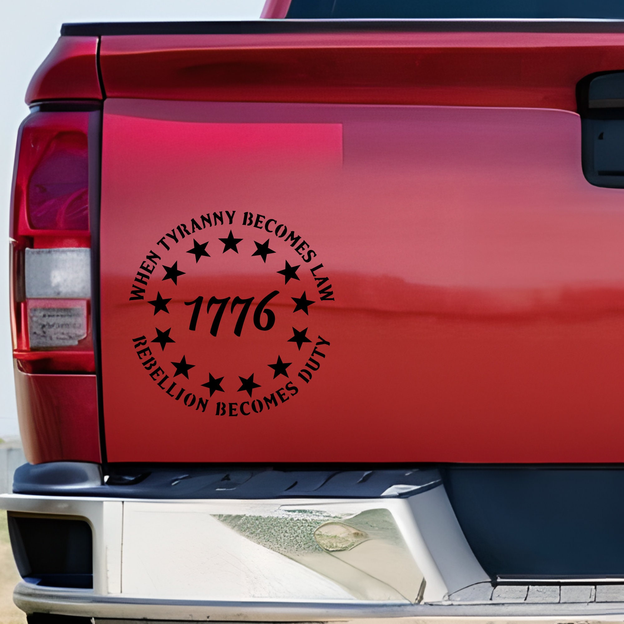 1776 Tyranny Decal, Tyranny Law Decal, Rebellion Duty Decal, Patriotic ...
