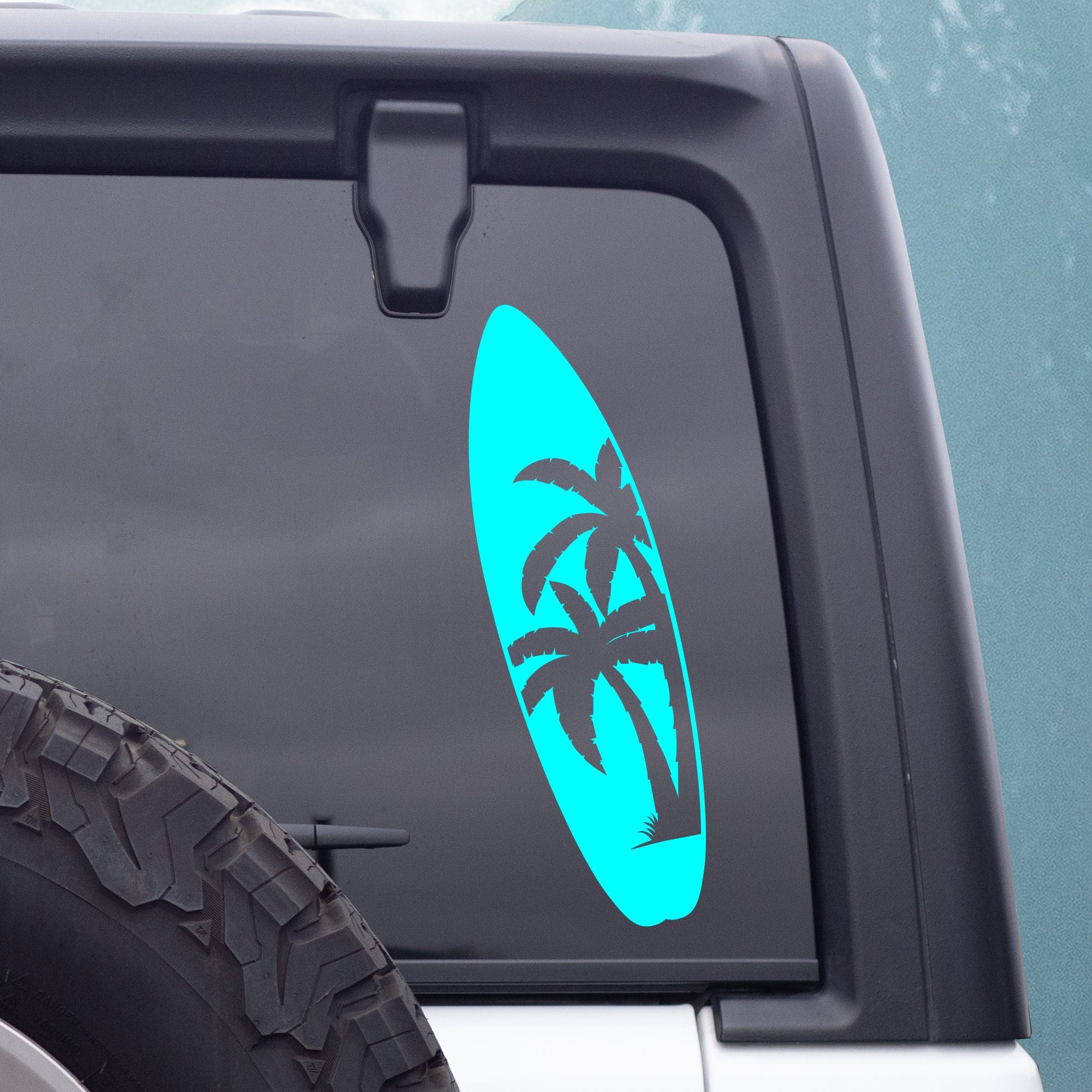 Surf Board Vinyl Decal Sticker, Palm Tree, Beach Ocean Theme Decal - Etsy