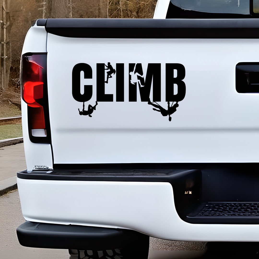 Climb Vinyl Decal Sticker | Rock Climbing Decal | Mountain Climbing ...