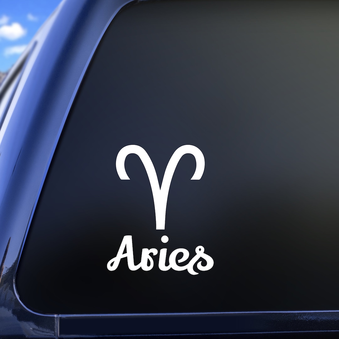 Aries Zodiac Sign Vinyl Decal Sticker - Etsy