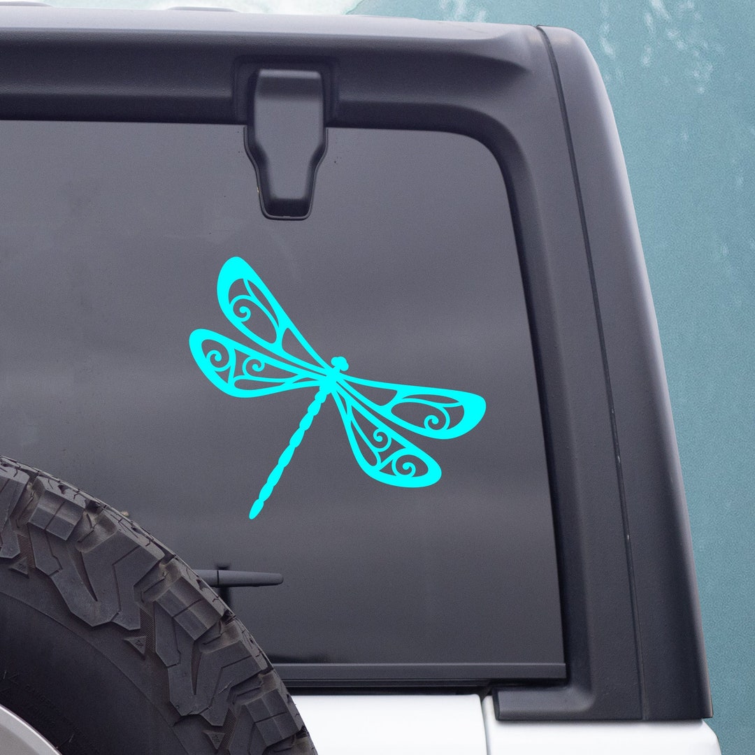 Dragonfly Decal Dragonfly Sticker Car Window Decal Laptop - Etsy