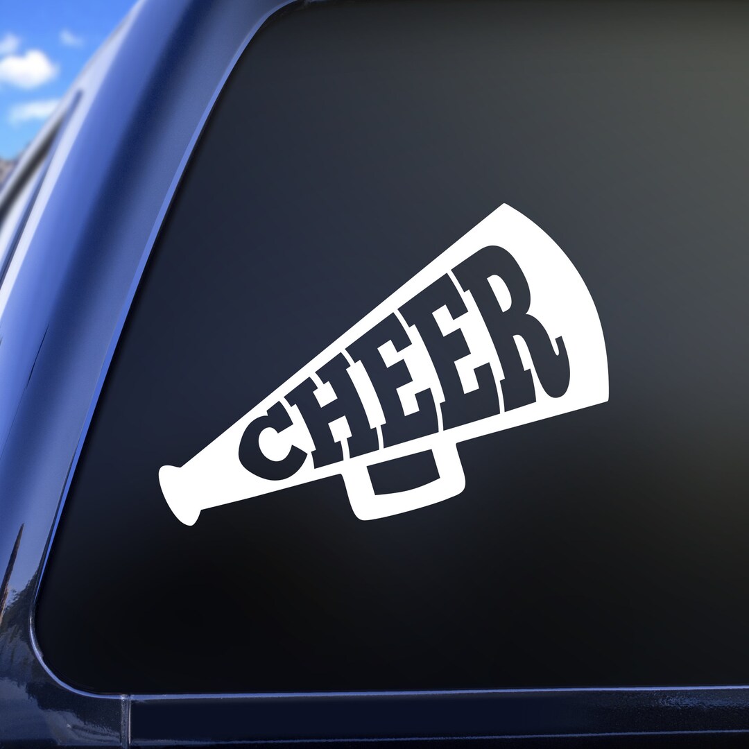 Cheerleading Bullhorn Vinyl Decal Sticker - Etsy