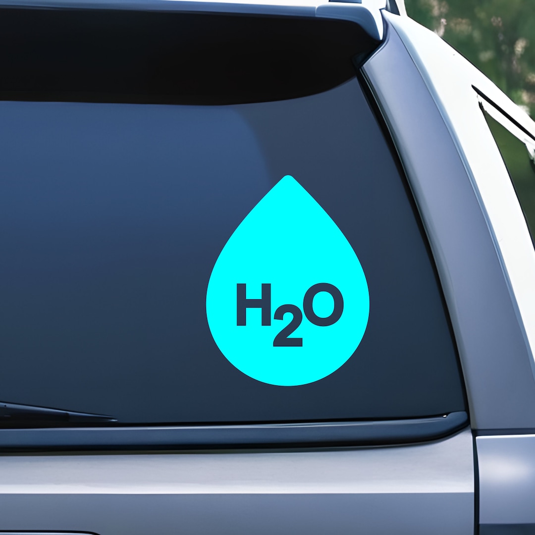 H2O Waterdrop Decal: Water Sticker - Etsy