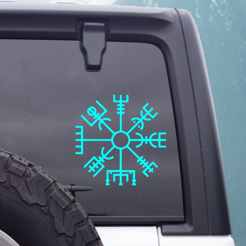 Viking Compass Vinyl Decal Vegvisir Wayfinder Viking Compass - Etsy