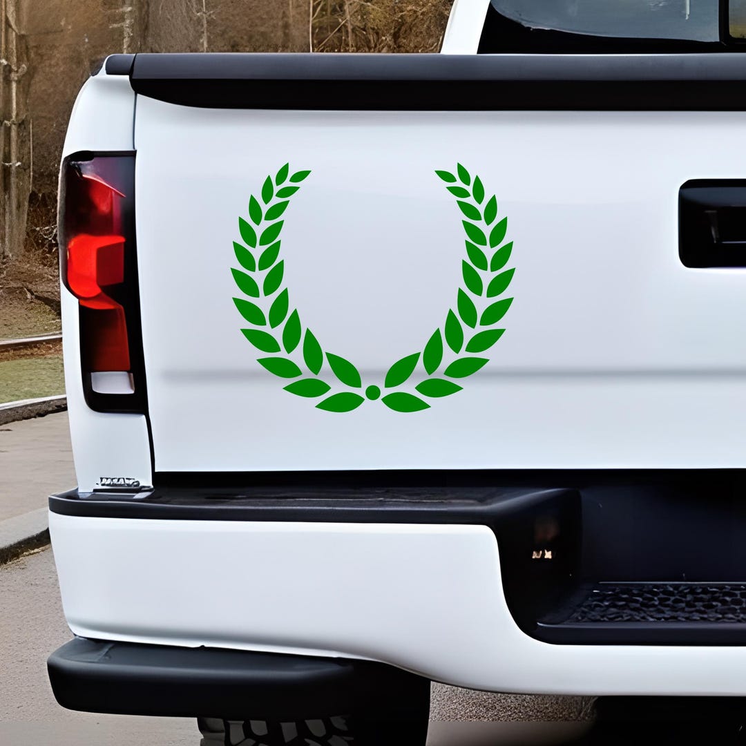 Laurel Wreath Decal, Decorative Circle - Etsy