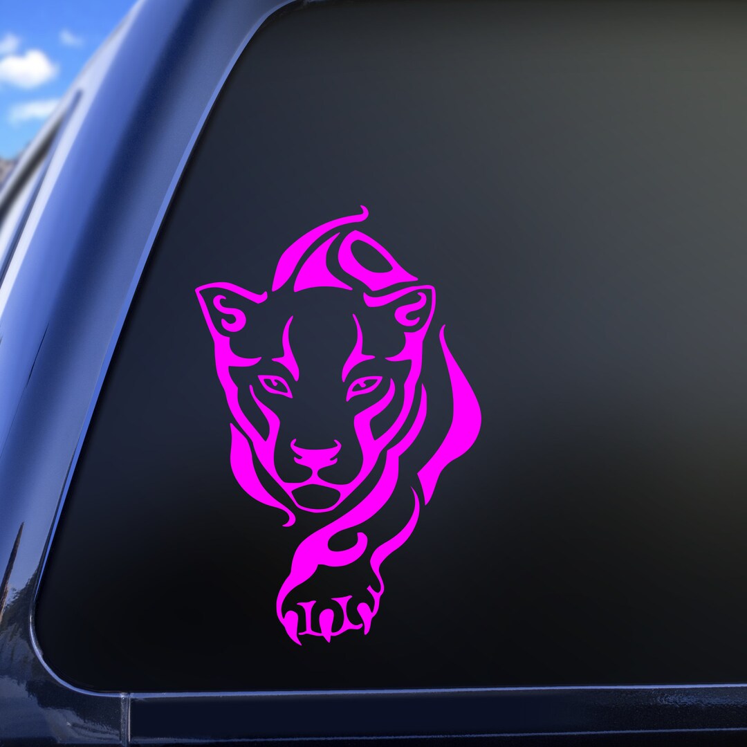 Tribal Tiger Vinyl Decal, Puma Decal Sticker - Etsy