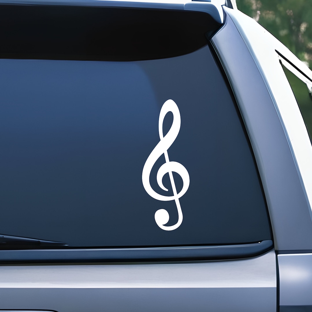 Treble Clef Decal, Musical Note Decal, Music Decal - Etsy