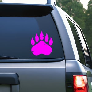 Bear Paw Print Vinyl Decal Sticker, Bear Claws Decal - Etsy
