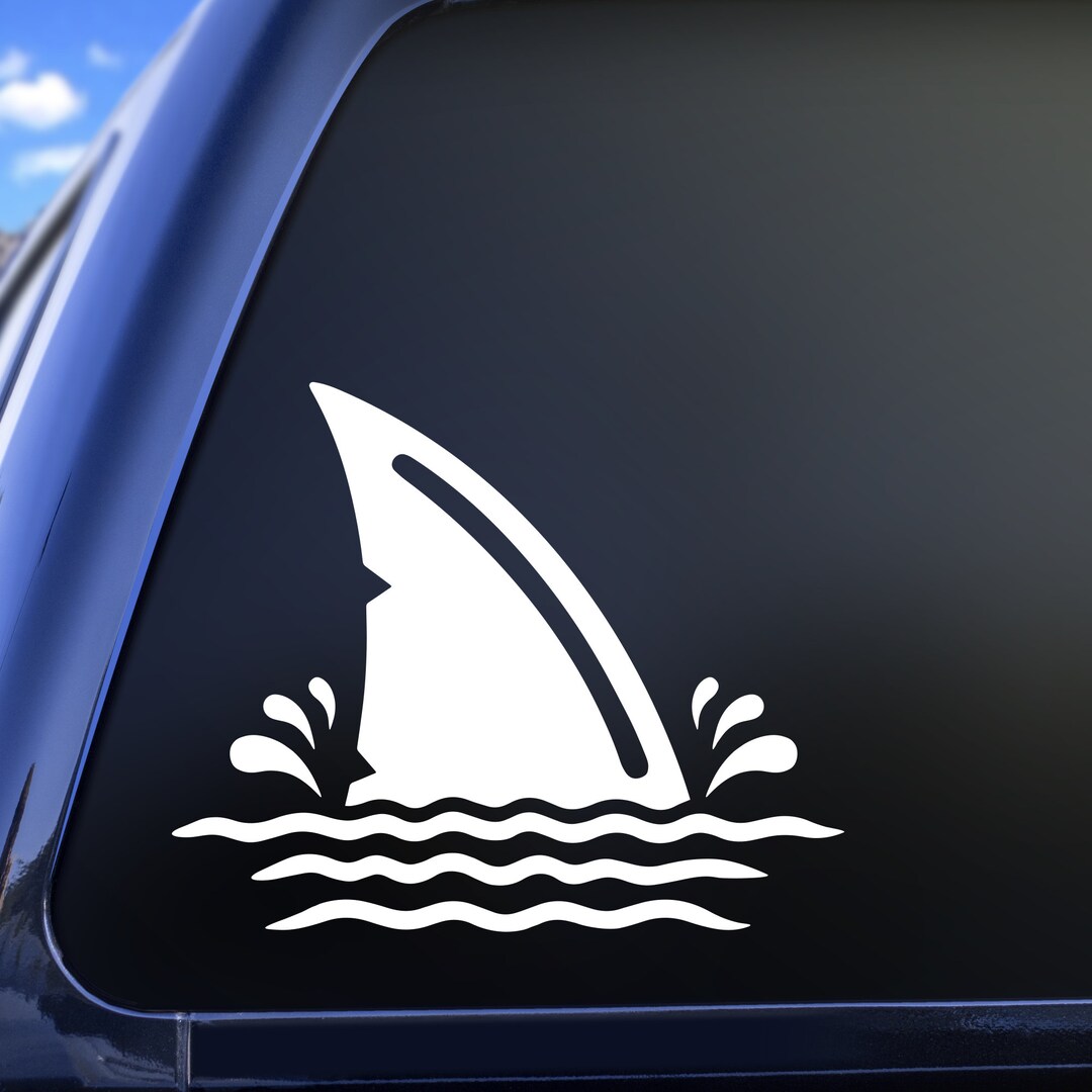 Shark Fin Vinyl Decal, Shark Dorsal Fin Decal, Car Window Decal - Etsy
