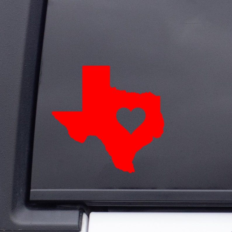 State of Texas Vinyl Decal Sticker Love Texas Heart Lone - Etsy