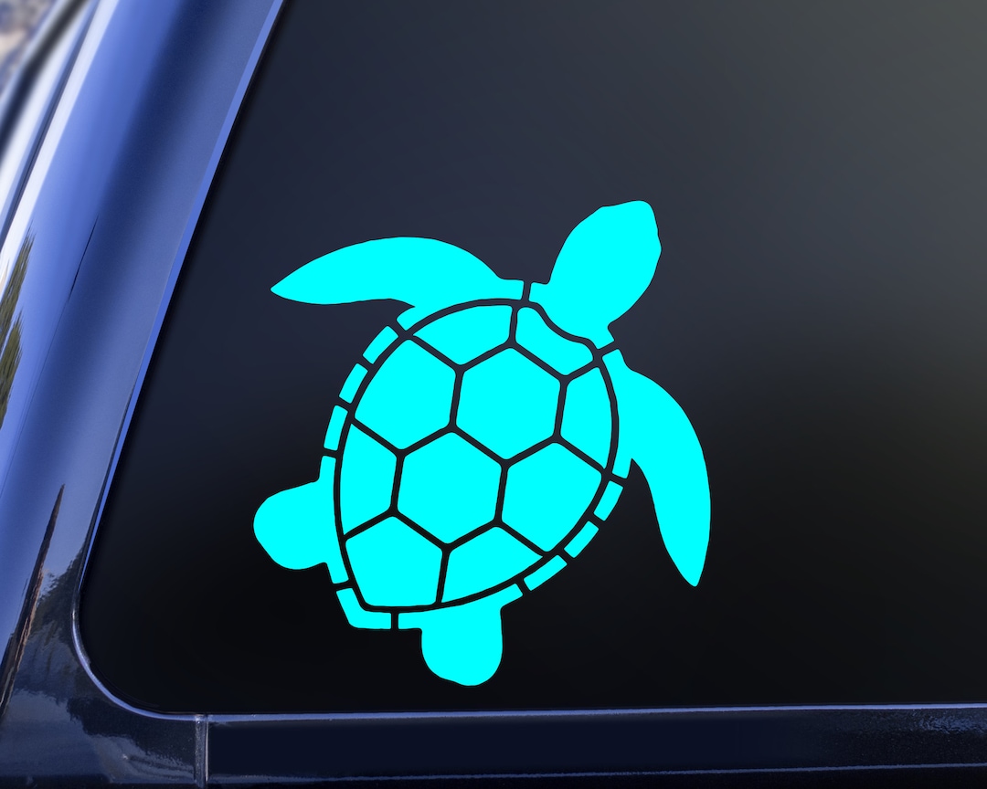 Sea Turtle Vinyl Decal Sticker, Marine Life Decal, Aquatic Decal - Etsy