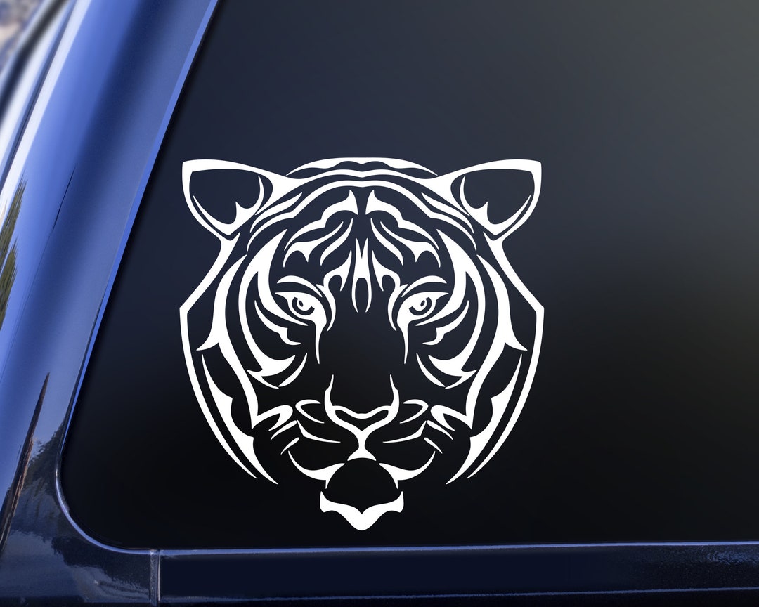 Tiger Vinyl Decal Sticker Tiger Face Decal Tiger Strips - Etsy