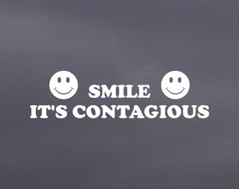 Smiley Face Decal - Etsy