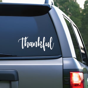 Thankful Script Font Word Vinyl Decal Sticker - Etsy