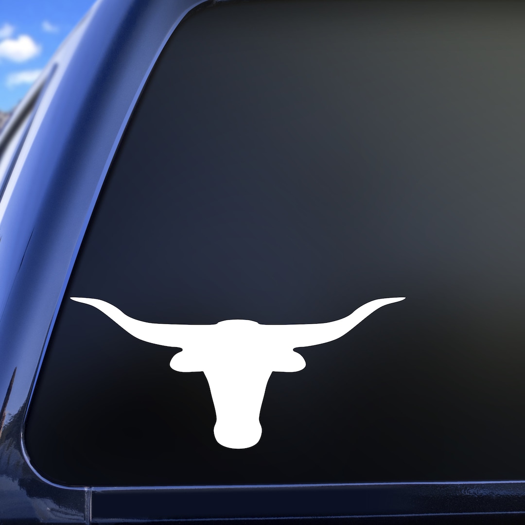 Longhorn Vinyl Decal Sticker, Longhorn Bull Vinyl Decal - Etsy