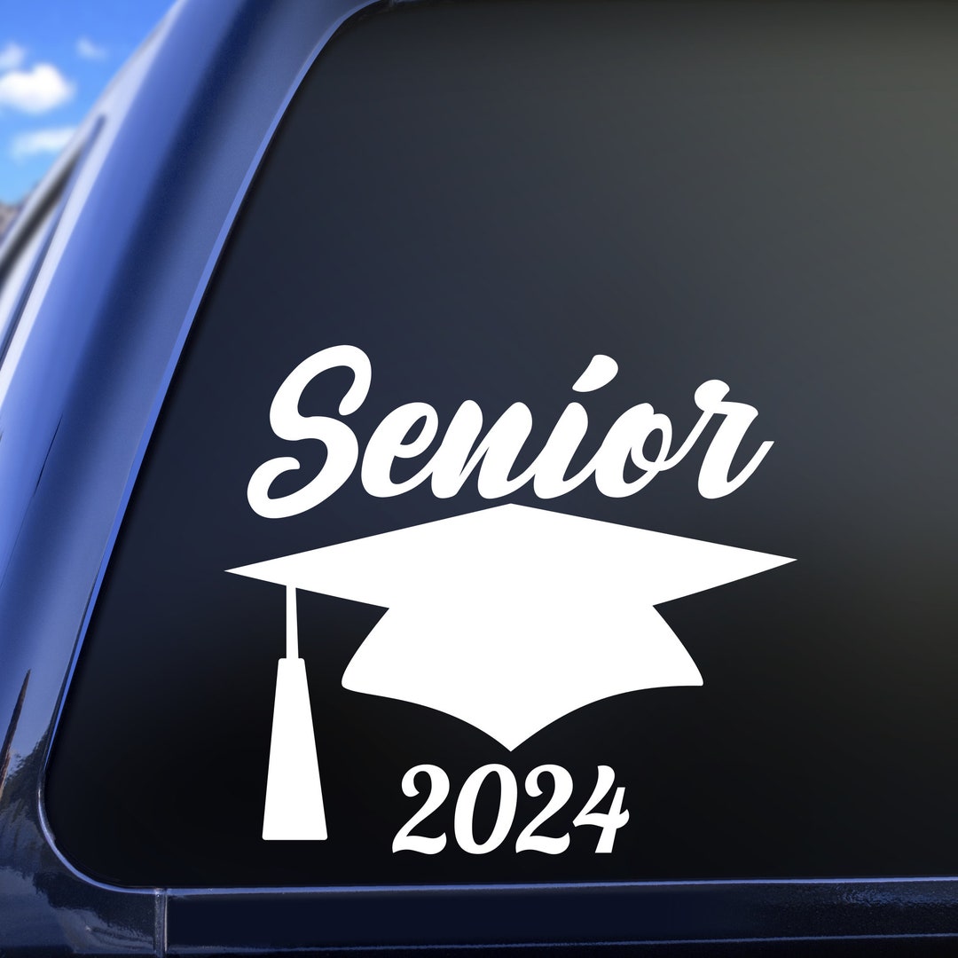 Seniors 2024 Vinyl Decal Sticker Seniors Graduation Hat Decal - Etsy
