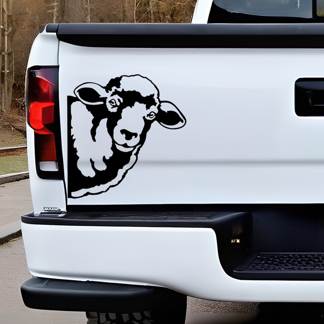 Peek a Boo Sheep Vinyl Decal Sticker, Peek A Boo Animals Rear Window ...