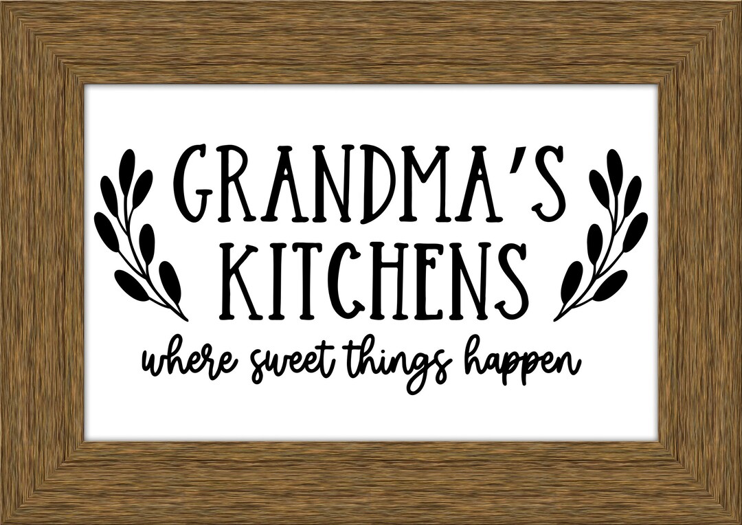 Grandma's Kitchen Decal, Craft Project Decals, DYI Kitchen Decor - Etsy