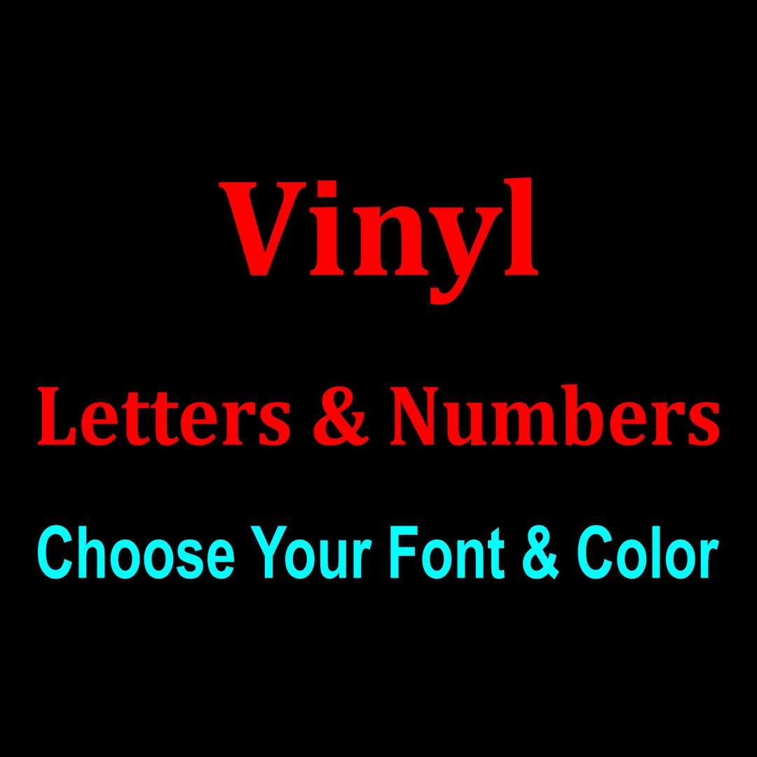 Custom Number Decal | Custom Letter Decal | Tall Vinyl Decal | Large ...