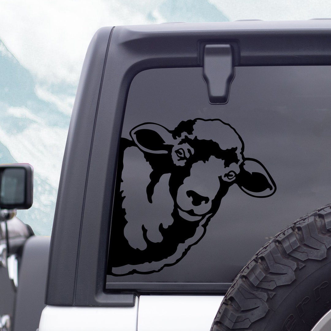Peek a Boo Sheep Vinyl Decal Sticker Peek A Boo Animals Rear - Etsy