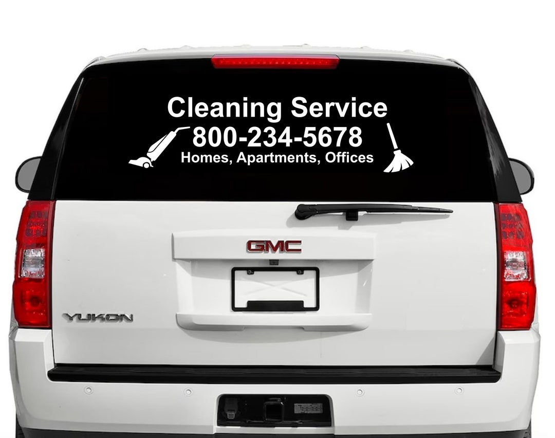 Custom Cleaning Maid Service Business Decal for Car Window ...