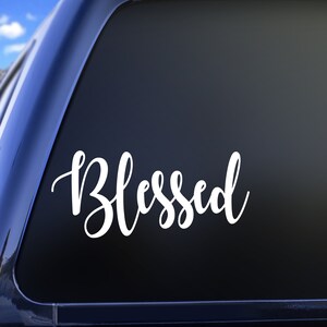 Blessed Script Font Word Vinyl Decal Sticker - Etsy