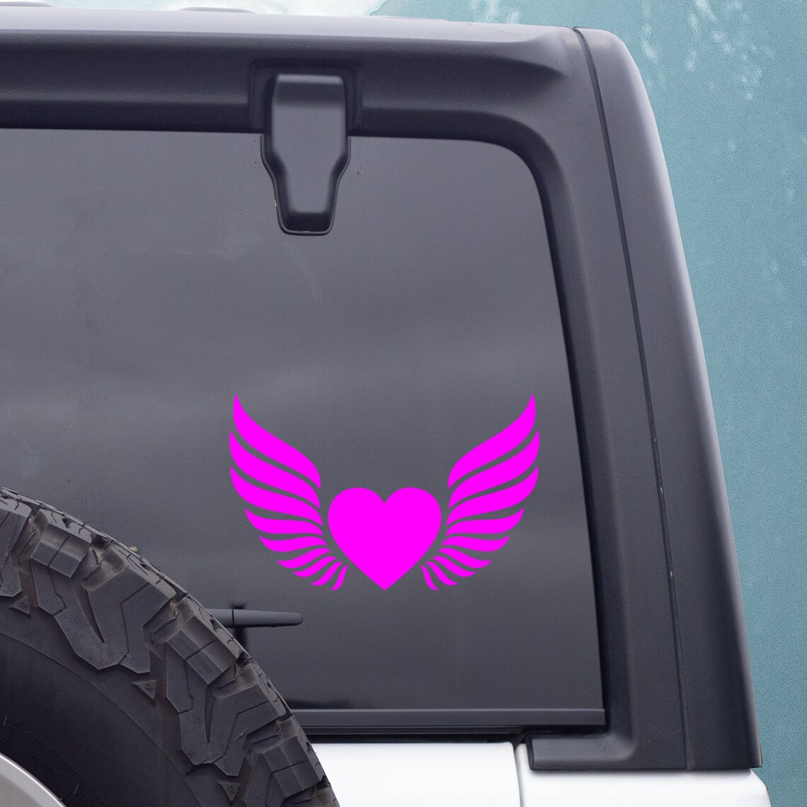 Heart Decal Heart With Wings Decal Flying Heart Decal Bymax | Etsy