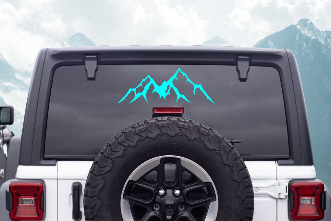 Mountain Decal Mountain Window Decal Mountain Sticker - Etsy