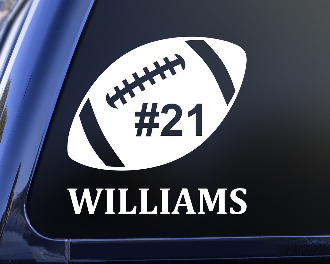 Football Decal, Personalized Custom Football Decal, Football Sticker ...