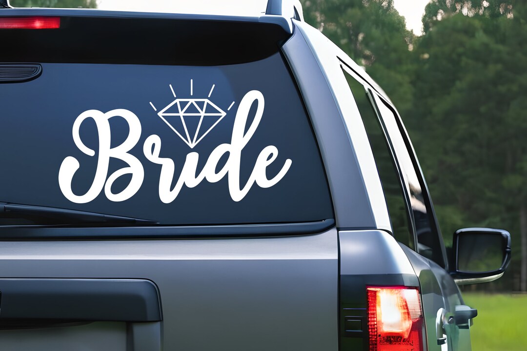 Bride With Diamond Vinyl Decal Sticker | Bridal Shower Decal - Etsy