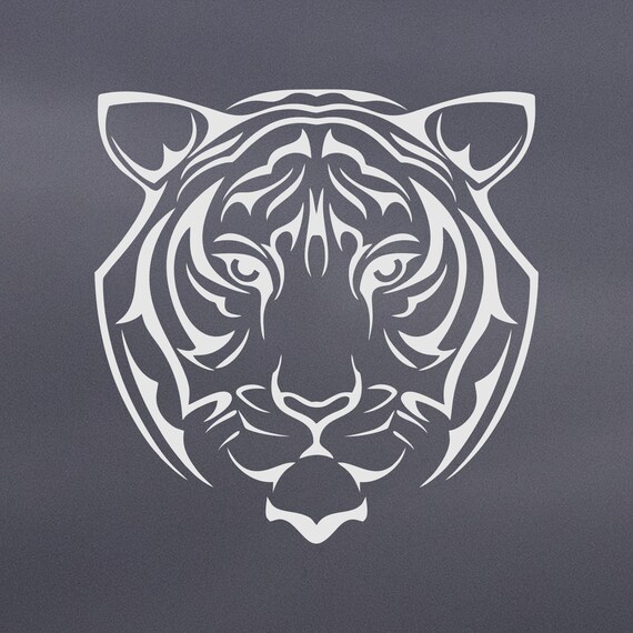 Tiger Vinyl Decal Sticker Tiger Face Decal Tiger Strips - Etsy