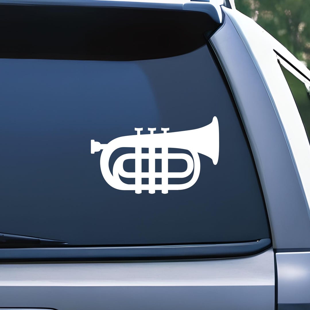 Trumpet Decal, Musical Instrument Decal - Etsy
