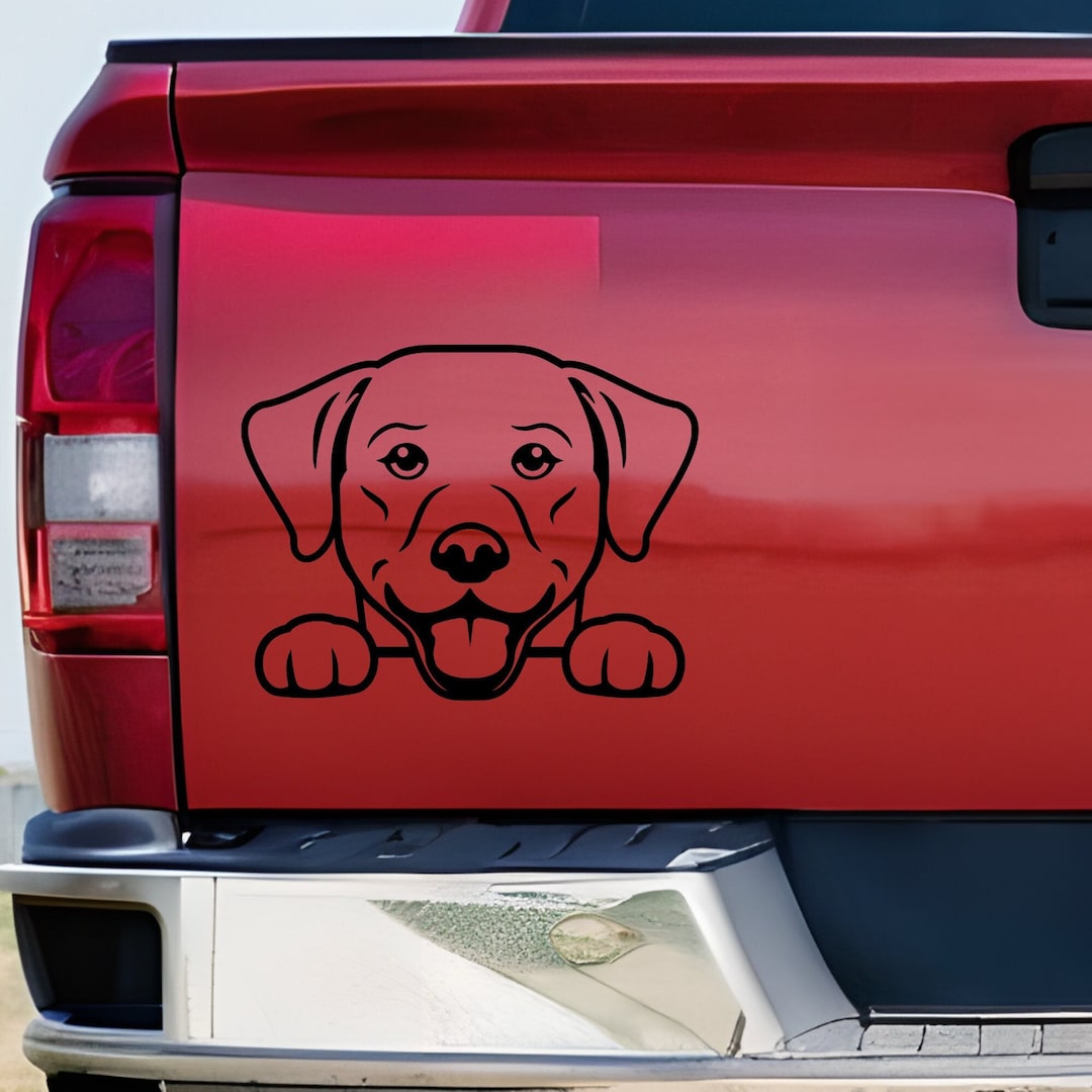 Labrador Peeking Dog Vinyl Decal, Peek a Boo Labrador Sticker - Etsy