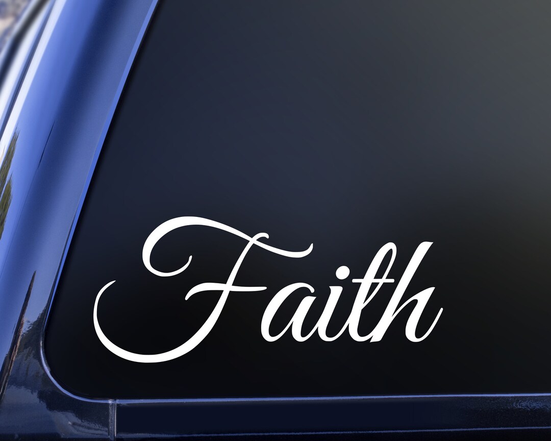 Faith Word Decal, Christian Decal, Religious Decal, - Etsy