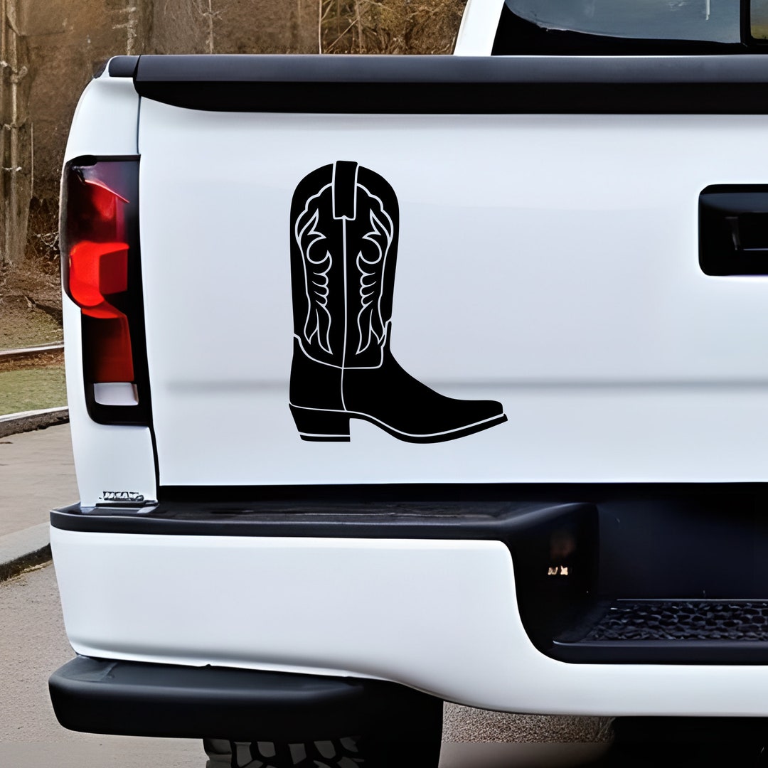 Cowboy Boot Decal, Western Boot Vinyl Decal - Etsy