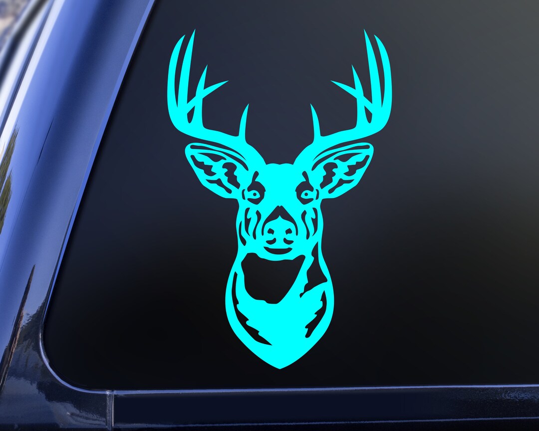 Deer Decal Deer Head Silhouette Decal Detailed Deer Head - Etsy