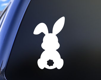 Peering Cute Head Tilt Rabbit Sticker Bunny Car Decal / Laptop Decal ...