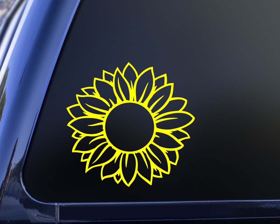 Sunflower Vinyl Decal Sticker Flower Decal Window Decal - Etsy