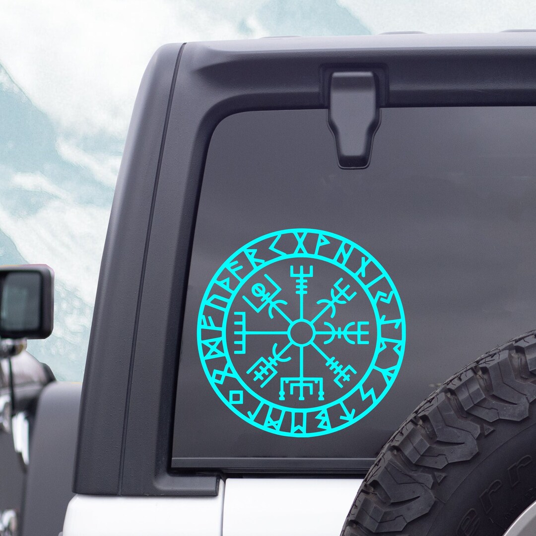 Viking Compass Decal Vegvisir Viking Wayfinder Compass Vinyl - Etsy