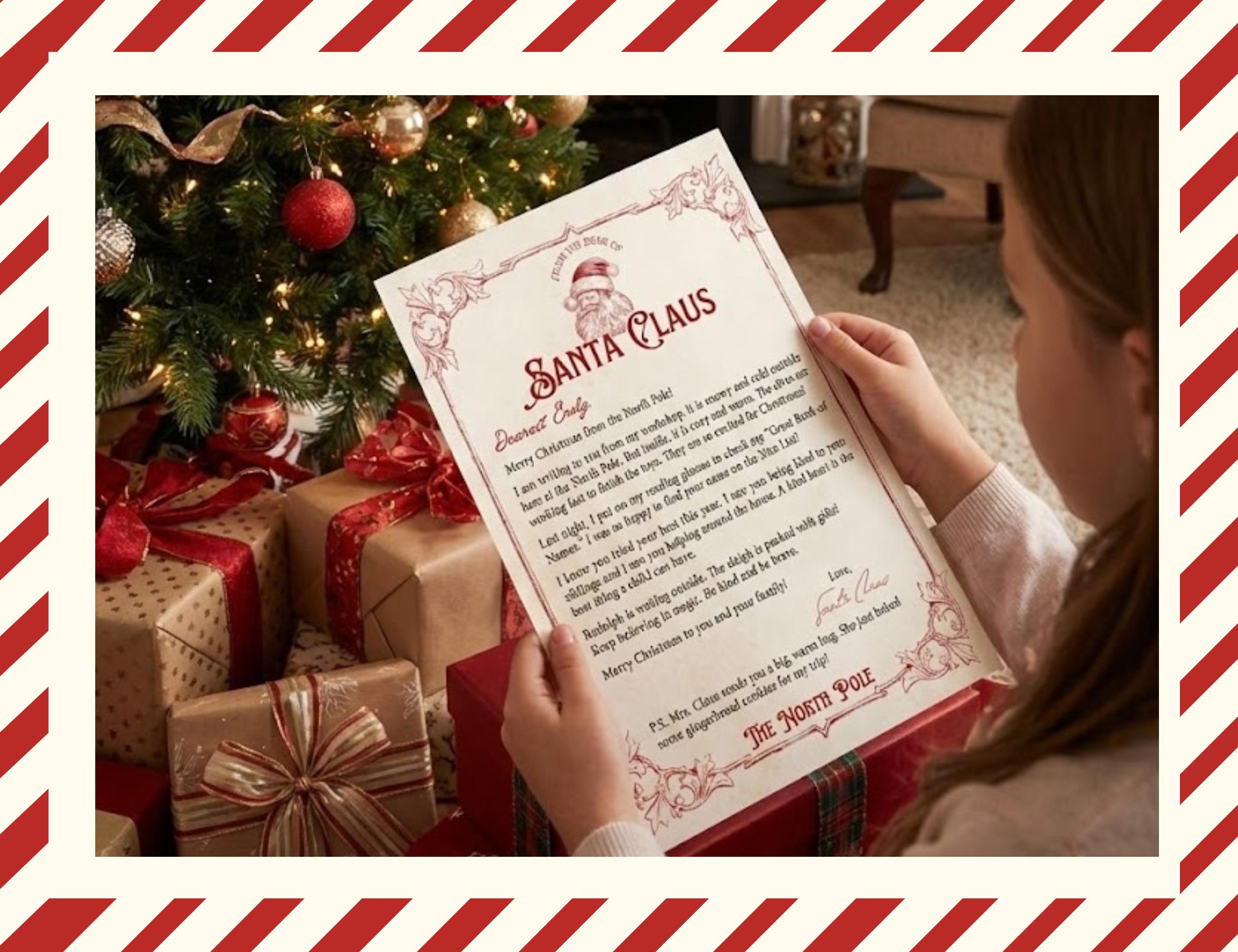 Personalized Santa Letter and Envelope Template – Editable Christmas ...