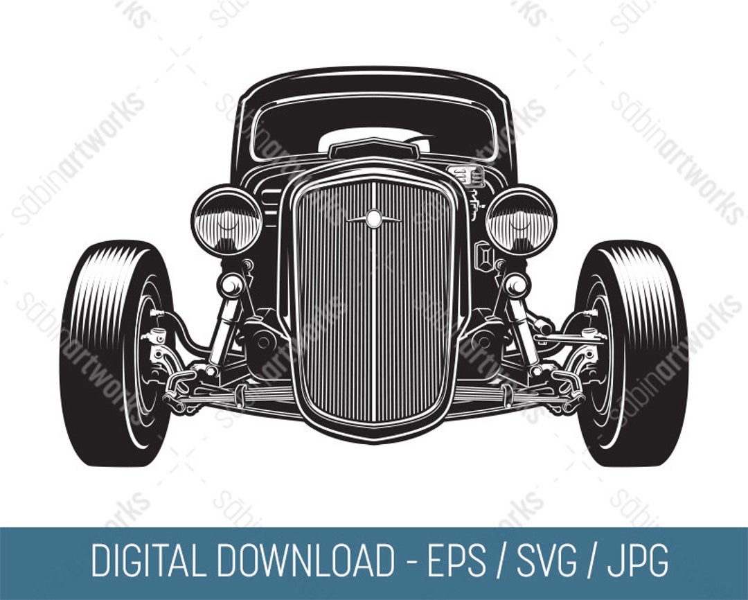 Hot Rod SVG, Hot-rod JPG, Rat Fink EPS, Hot Rod Racer, Speedster Car ...
