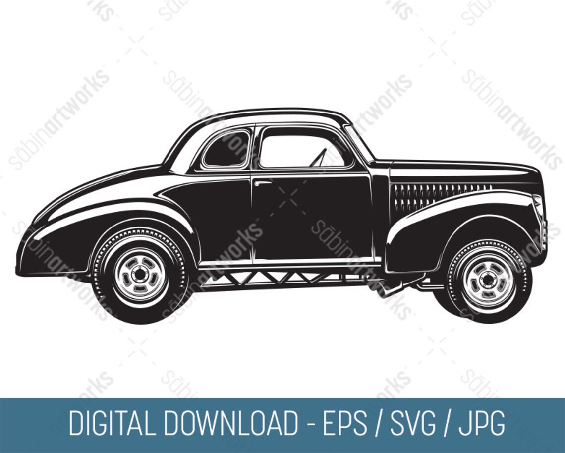 Studebaker Gasser SVG, Hot-rod JPG, Gasser EPS, Hot Rod Racer ...