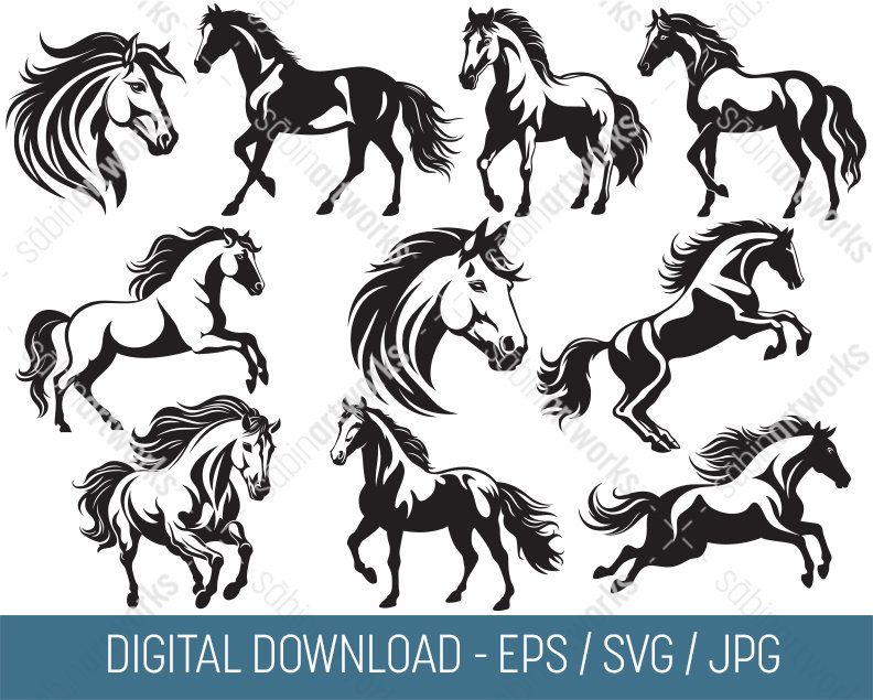Horse Racing Clip Art Black And White